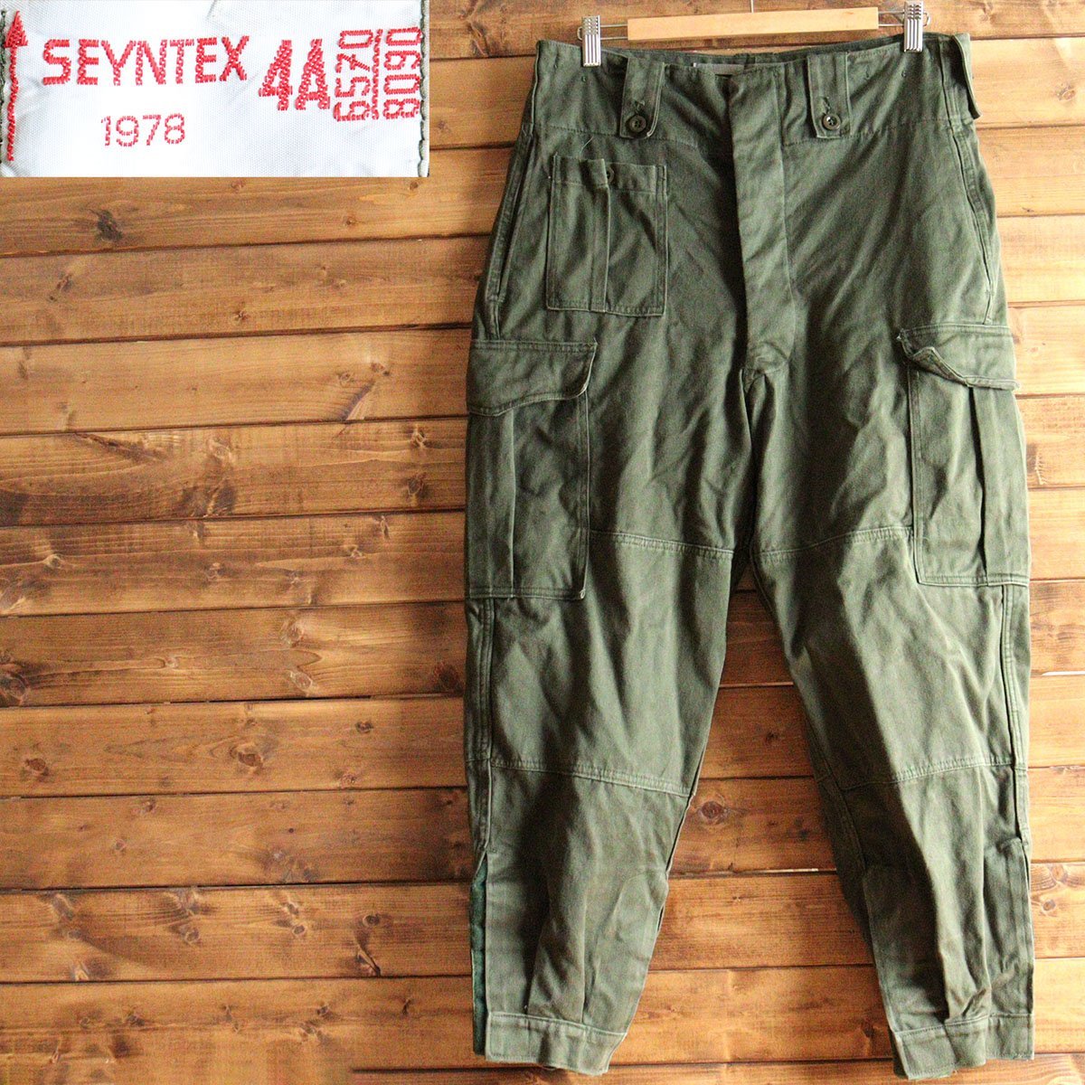 【目立った傷や汚れなし】D7/s7.5-1 70s ビンテージ ベルギー軍 M-64 フィールドパンツ SEYNTEX カーゴパンツ ミリタリーパンツ M64 サイズ4A カーキ系 の落札情報 ...