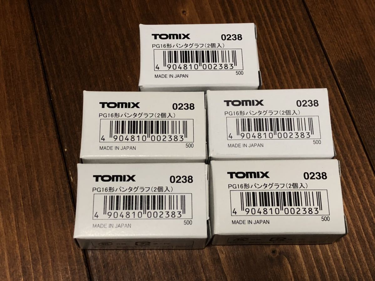 【未使用】TOMIX 0238 PG16 パンタグラフ 2個入）5個セット 東急旧5000系 鉄道コレクション 鉄コレ トミックス パンタの ...