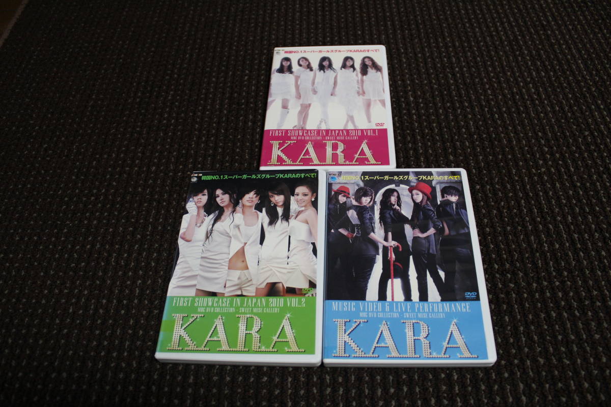 【やや傷や汚れあり】K-POP KARA DVD JAPAN 2010 VOL1 2010 VOL2 LIVE PERFORMANCE 3 ...