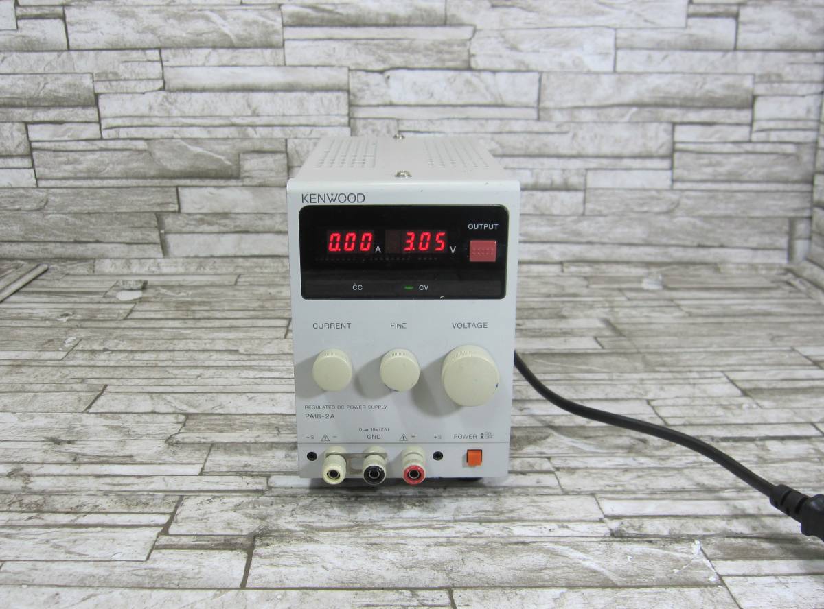 【傷や汚れあり】「ジャンク」kenwood Pw18 1 8aq 商品名 Regulated Dc Power Supply 直流安定化電源