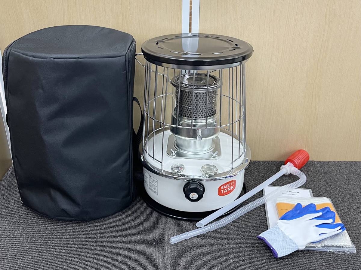 【未使用】未使用保管品 【 石油ストーブ 小型 MODEL TS-77 灯油 ストーブ ホワイト 専用ケース付き 】 キャンプ アウトドア の ...