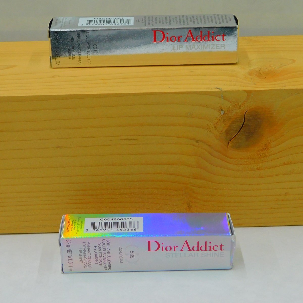 【未使用】m♪新品 未使用♪Dior Addict 2本まとめて リップマキシマイザー グロス 001 ＆ ステラーシャイン 口紅 535 ...