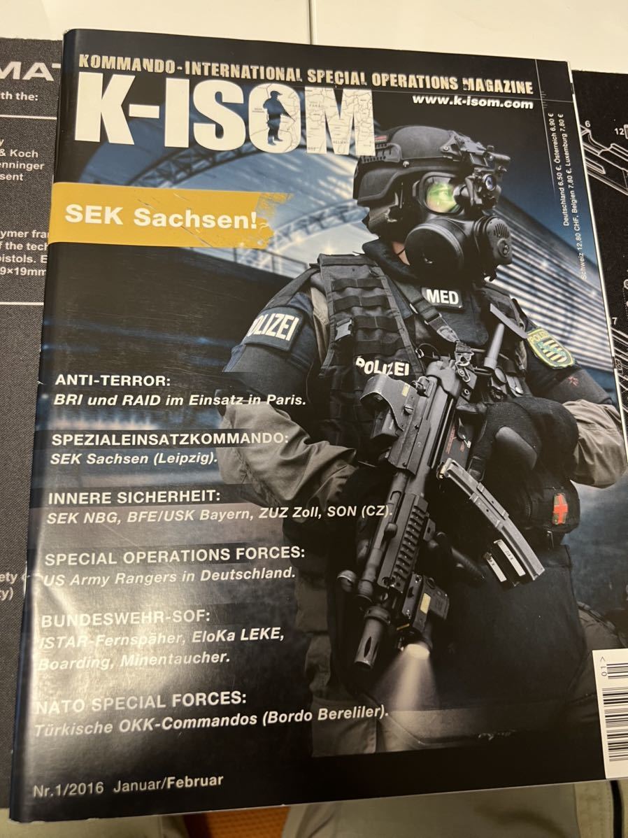 【目立った傷や汚れなし】K-lSOM 欧州LE 特殊部隊写真集雑誌 ドイツ警察 トルコ軍など(G36 hk H&K mp5 416 mk18 ...