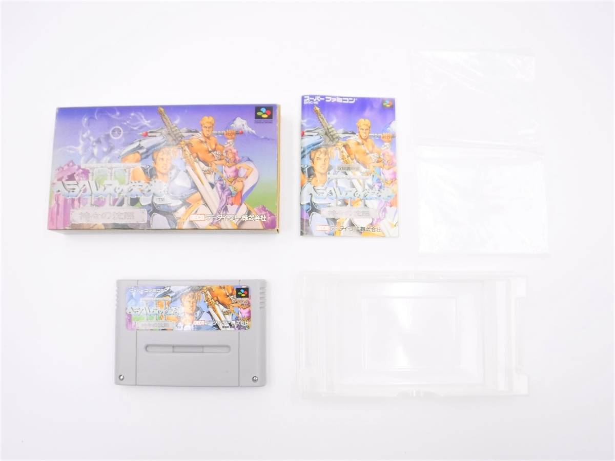 【目立った傷や汚れなし】FS2110/美品 動作品 データイースト スーパーファミコン ヘラクレスの栄光III 3 神々の沈黙/箱 取説付 ...