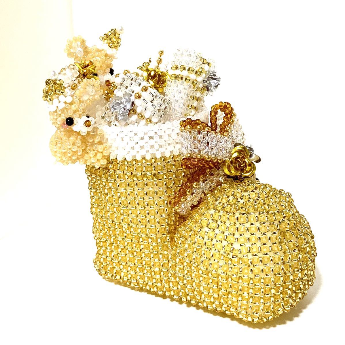 【未使用】クリスマスブーツ ビーズドール うさちゃんのクリスマス Christmas boots Xmas bead doll ...