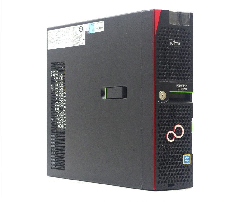 【傷や汚れあり】富士通 PRIMERGY TX1320 M4 Pentium Gold G5420 3.8GHz 8GB 1TBx2台(SATA2.5インチ/RAID1構成) DVD-ROMの ...
