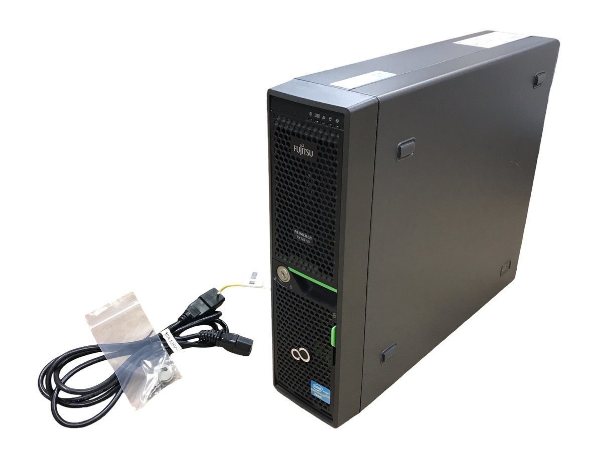 【傷や汚れあり】【1円スタート】富士通 タウンサーバー PRIMERGY TX120 S3 Xeon E3-1220 V2 メモリ4GB 電源 ...