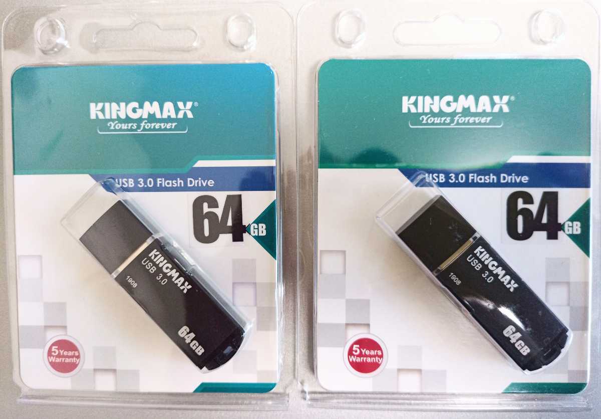 【未使用】【新品・未使用】キャップ付USBメモリ KINGMAX USB3.0 FlashDrive 64GB [KM64GMB03B] 2個 ...