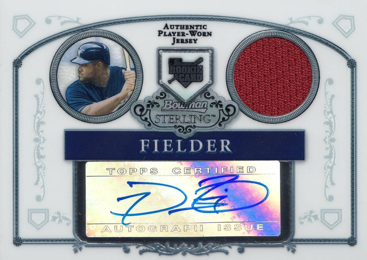 【目立った傷や汚れなし】【PRINCE FIELDER】直筆サインカード JERSY RELIC 2006 TOPPS AUTO BOWMAN ...