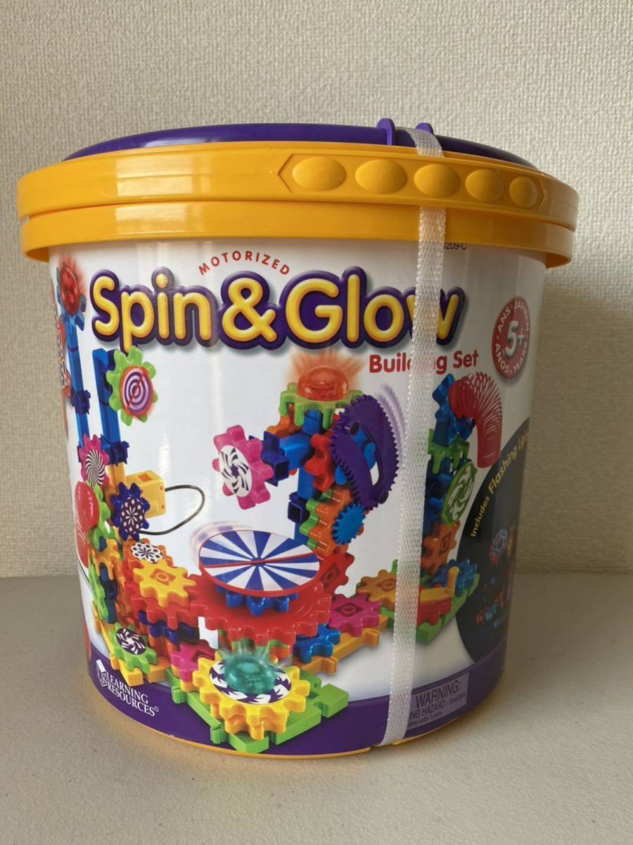 【未使用】ラーニング リソーシズ Learning Resources GEARS! Spin&Glow バケツ入り カラフル ギア 知育玩具 ...