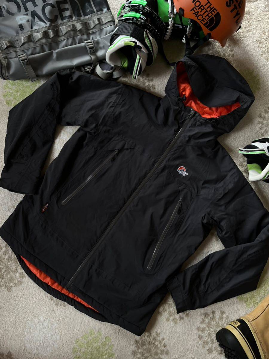 【目立った傷や汚れなし】美品 正規 ロウアルパイン Lowe alpine フルジップ 防寒 パーカージャケット 中綿 高性能素材 PRIMALOFT プリマロフト仕様 sizeL ブラックの ...