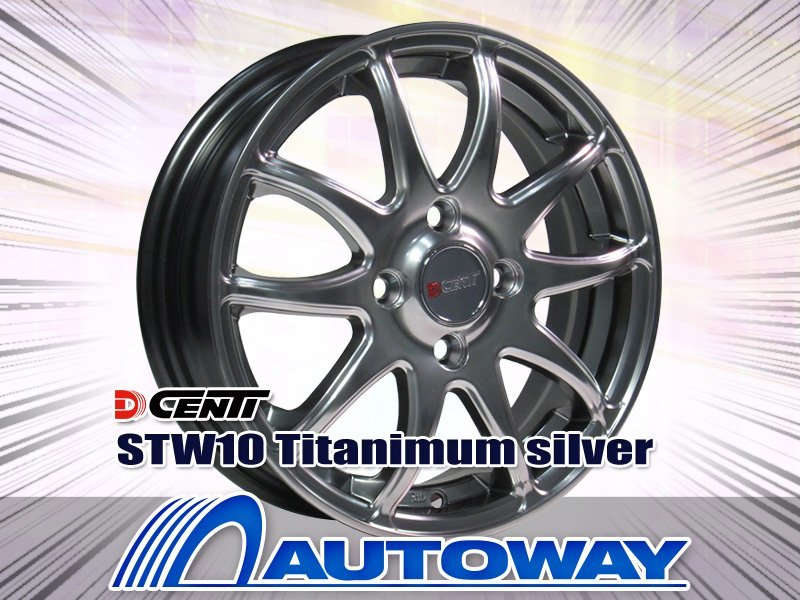【未使用】【在庫限り 1円～】新品アルミホイール DCENTI STW10 13x4.0 +35 100x4 TITANIUM SILVER ...