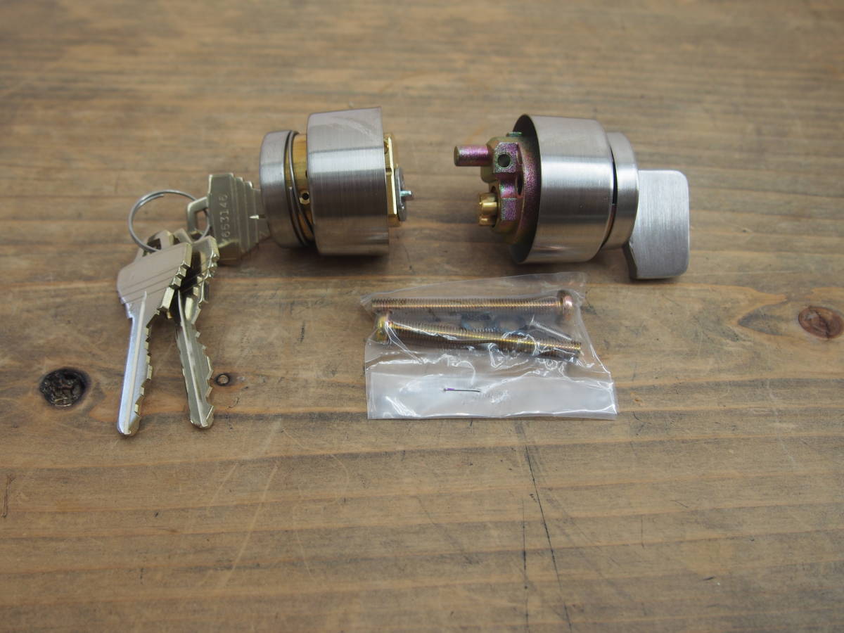 送料無料 即決 MIWA DGSP 刻印有り 美和 自動ドア用錠前 100mm見込 BS51mm U9型 K15301 シルバー YKK YSK15301U9-1 シリンダー サムターンの落札 ...