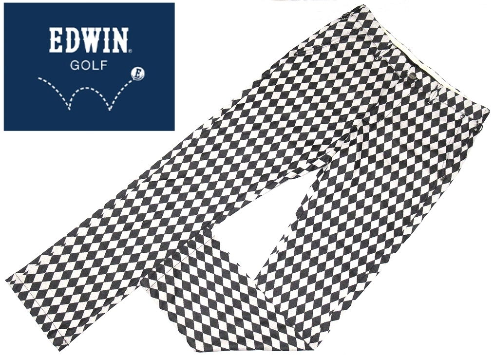【未使用】定価￥12,600 未使用 EDWIN GOLF エドウィンゴルフ KG502 ダイヤ柄 ジャガードニット ストレッチ ロングパンツ M メンズの落札情報詳細 - ヤフオク落札価格 ...