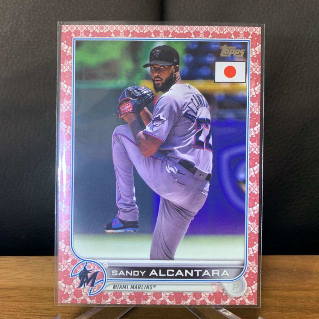 【未使用】「92/99シリ 142 SANDY ALCANTARA Cherry Blossoms」TOPPS BASEBALL 2022 JAPAN EDITION シリアルナンバー入り桜柄 ...