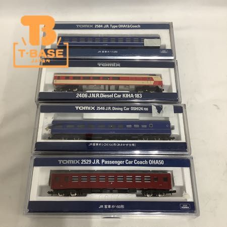 【傷や汚れあり】1円〜 TOMIX Nゲージ 2406 国鉄キハ183系、2529 JR 客車オハ50形、2584 客車オハ12形、2546 ...