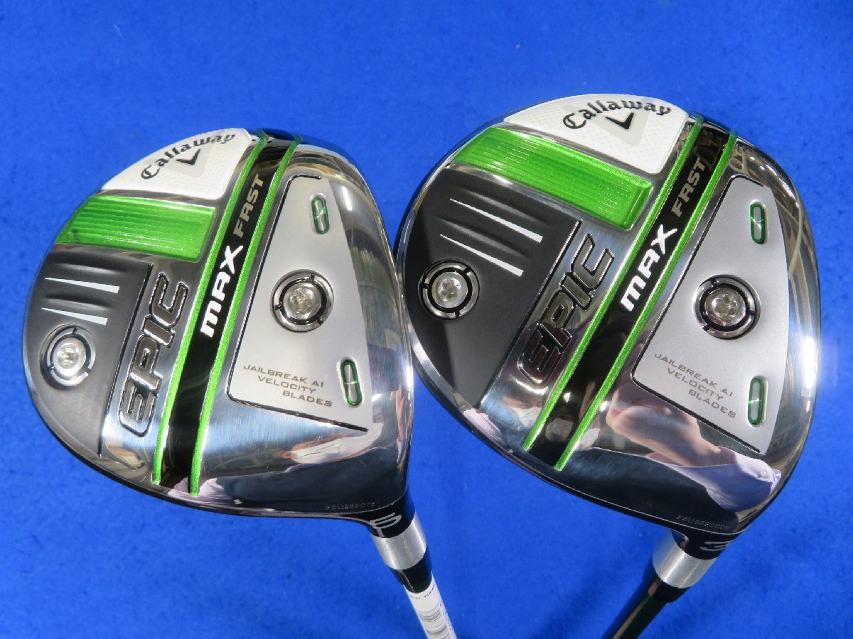 【やや傷や汚れあり】【中古】キャロウェイ 2021 EPIC-MAX-FAST フェアウェイウッド 2本セット 3W(15°)5W(18°)【R】Speeder EVOLUTION for ...