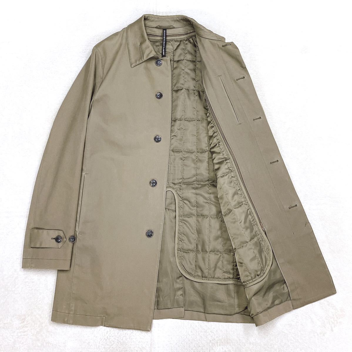 【やや傷や汚れあり】7792 BLACKBARRETT by NEIL BARRETT ブラックバレット バイ ニールバレット ライナー 中綿入り ステンカラー コート ベージュ 2＝ M相当 ...