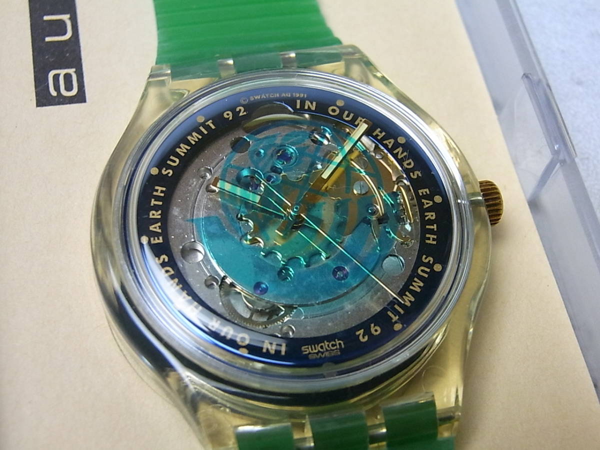 【未使用に近い】Swatch/スウォッチ オートマチック/自動巻き 腕時計 IN OUR HANDS EARTH SUMMIT 92 記念 ...