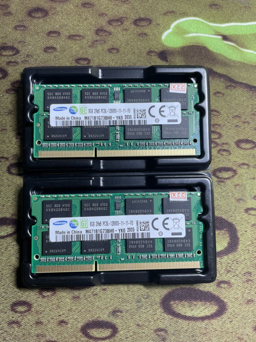 【未使用】8GBx2枚16GBセット新品 未使用Samsung DDR3 1600MHz PC3L-12800S SODIMM 204pin ...