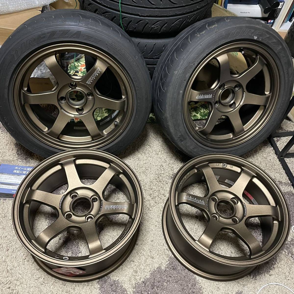 【未使用】★4本即納★レイズ TE37 sonic 15インチ 7J +25 (検索用) ロードスター RAYS RPF1 シビック VOLKRACING ヴィッツ AE86 鍛造 CE28の ...