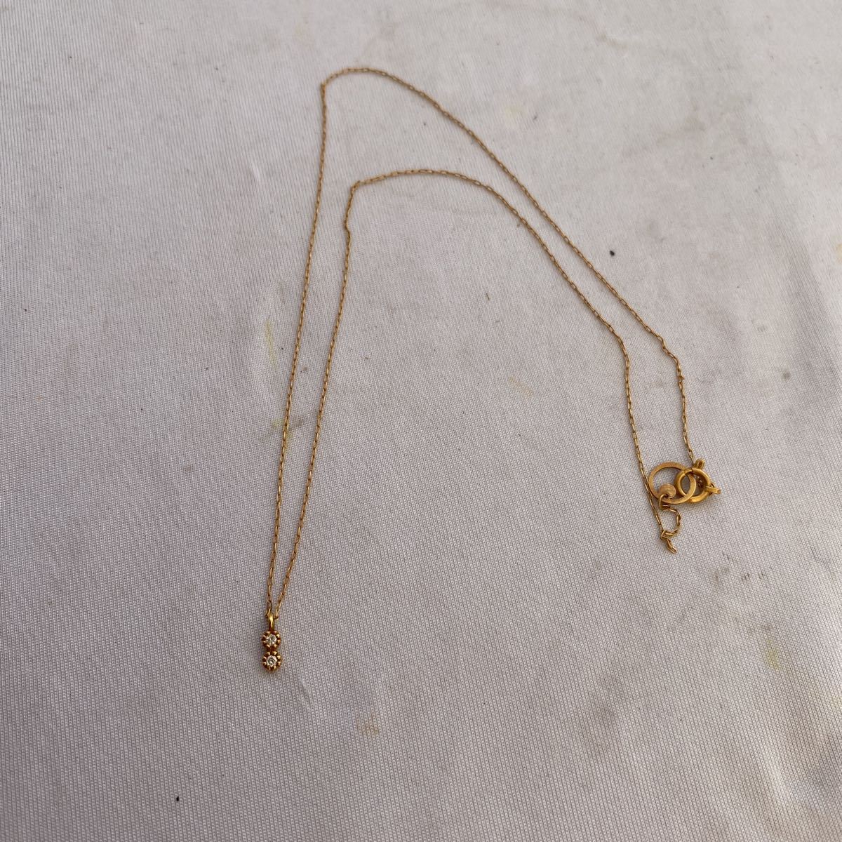 【目立った傷や汚れなし】 【1円スタート】ham ハム K18 0.93g 2粒ダイヤ ネックレス イエローゴールドの落札情報詳細 - ヤフオク落札価格検索 オークフリー