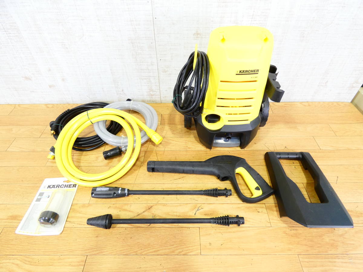 【傷や汚れあり】 Karcher ケルヒャー 家庭用高圧洗浄機 K2 360 サクションホース付き 2012年製 動作確認済@140 03 の