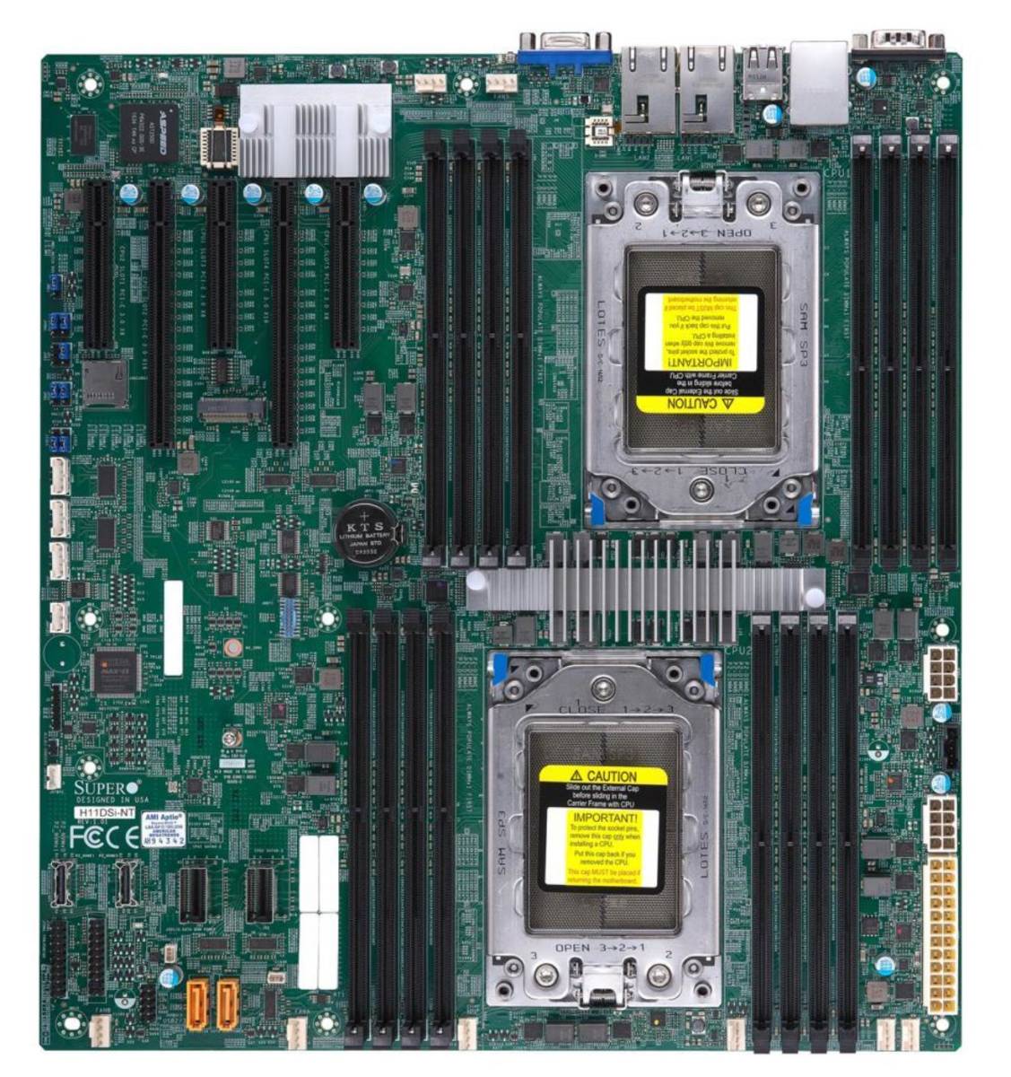 【未使用に近い】Supermicro H11DSi-NT Dual AMD EPYC 7001/7002 series Processors ...