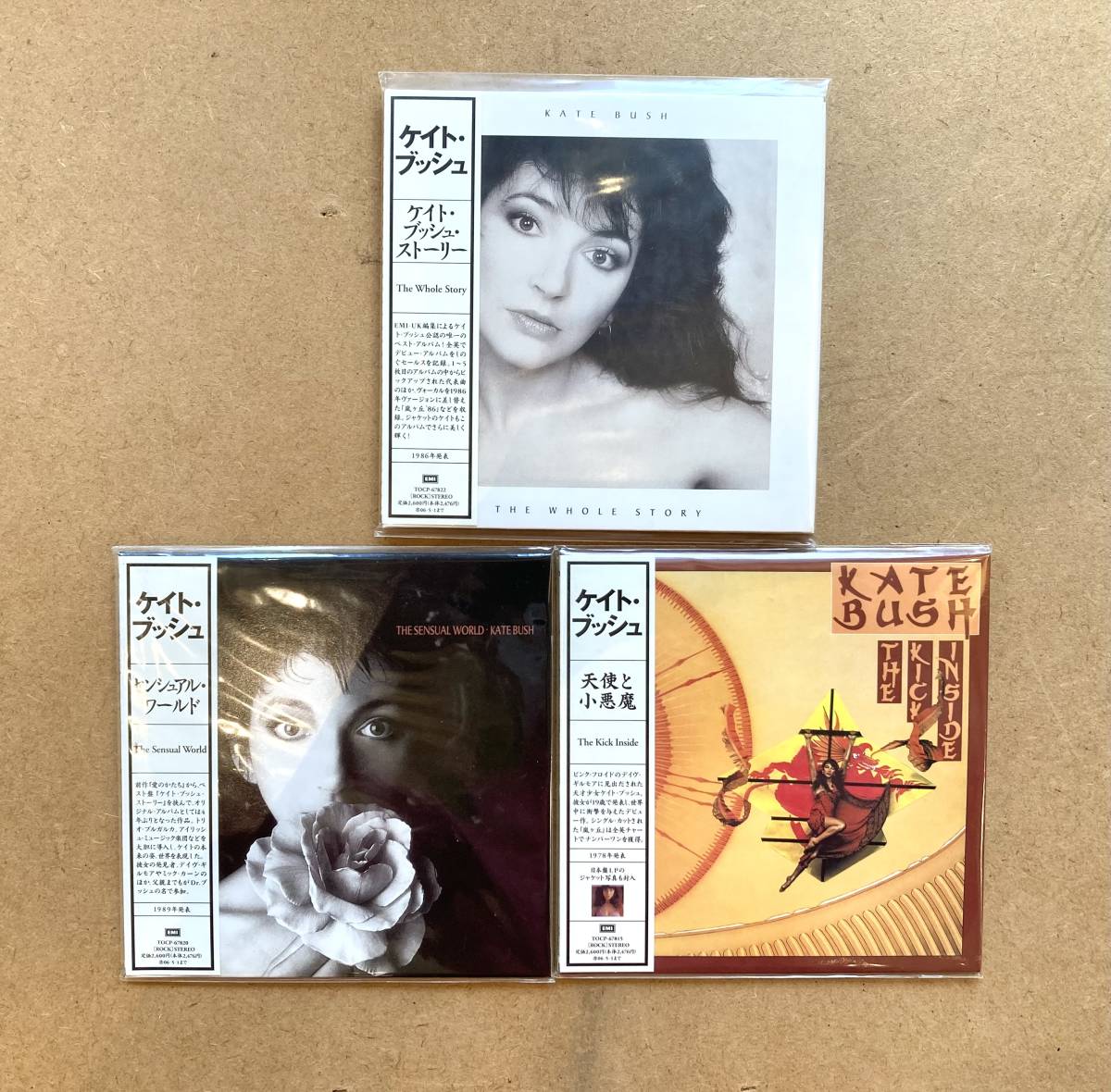 【目立った傷や汚れなし】 紙ジャケ 美品 ケイト・ブッシュ Kate Bush 紙ジャケcd3枚セット The Whole Story
