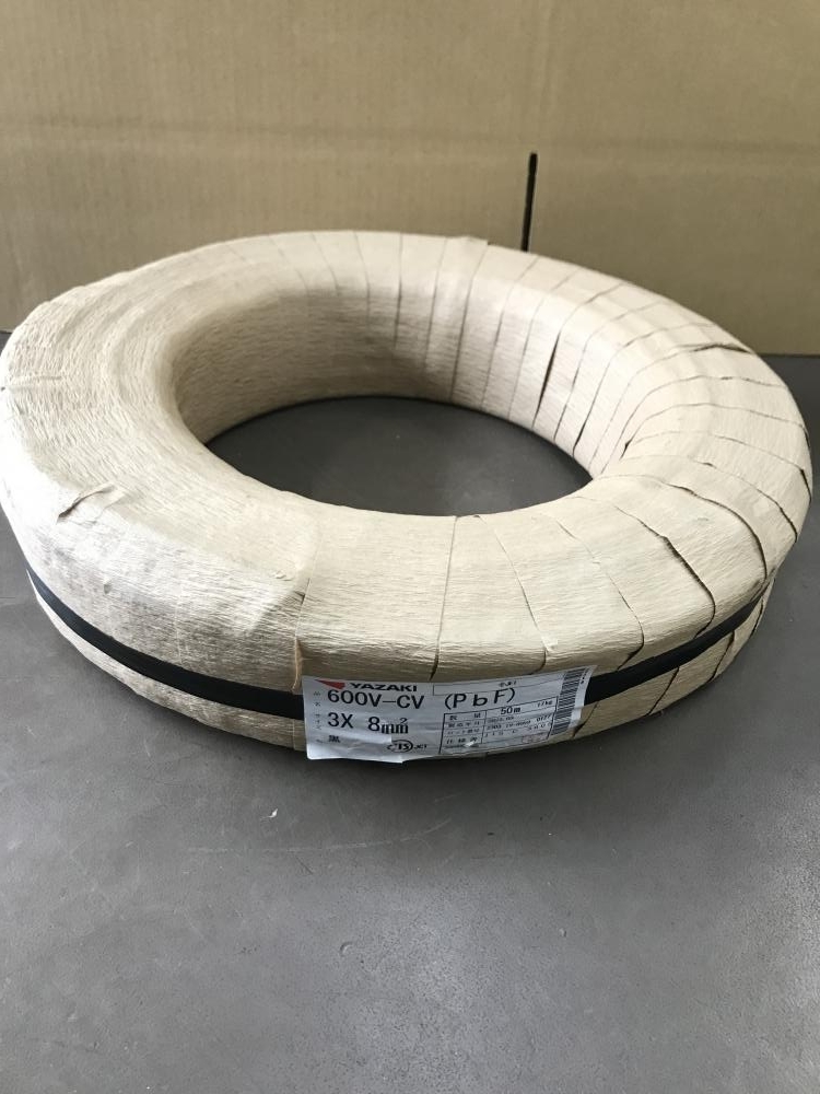 【未使用】007 未使用品 矢崎電線 CVケーブル 3×8mm 50m巻 2022～23年製造を発送の落札情報詳細 - ヤフオク落札価格検索 オークフリー