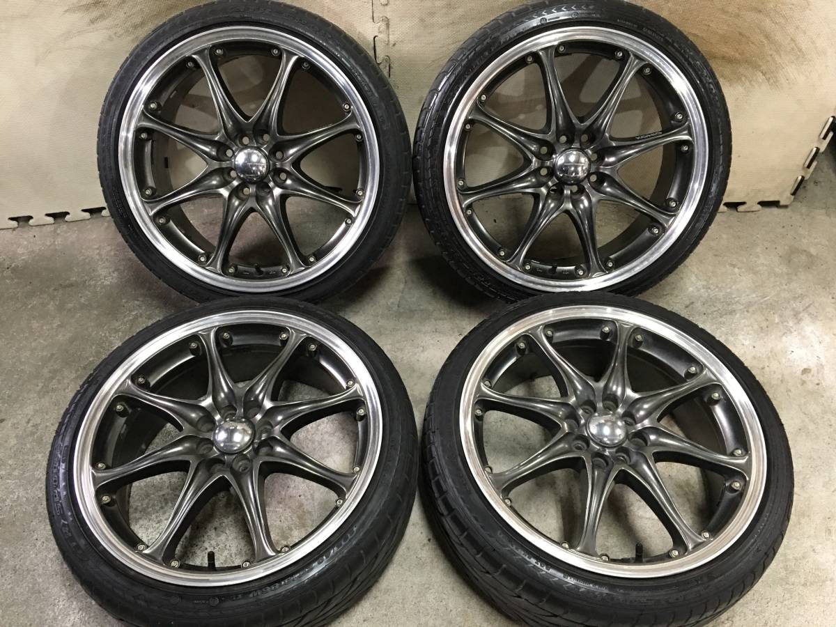 【傷や汚れあり】【18×7.5JJ+45 PCD100/114.3 4Hマルチ】KONIGアルミホイール【205/40ZR18】20年製ラジアルタイヤ 4本の落札情報詳細 - ヤフオク落札価格 ...