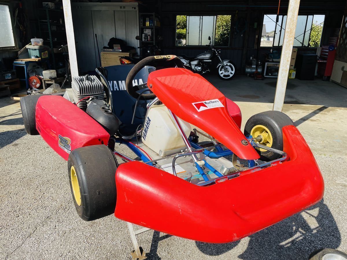 【やや傷や汚れあり】[美車] ヤマハ YAMAHA レーシングカート 基本手渡し限定 KT100 遠心クラッチ スターター付き おまけ多数 ...