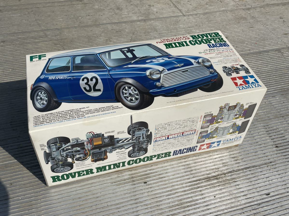 【未使用】【未組立】ラジコン タミヤ 1/10 電動RC FFレーシングカー ミニクーパー M-03シャーシ 540タイプ モーター付き ...