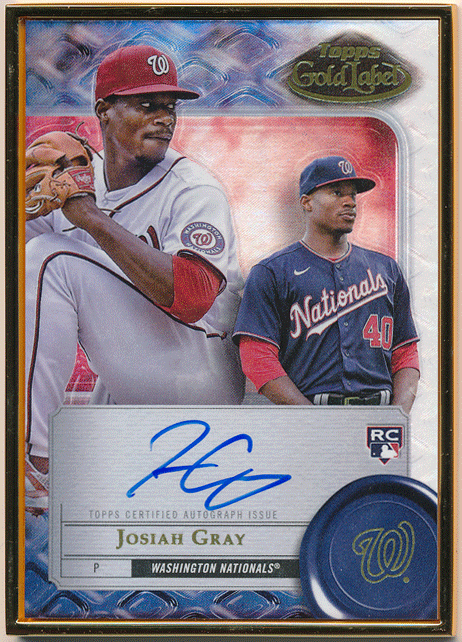 【目立った傷や汚れなし】Josiah Gray MLB 2022 Topps Gold Label Framed RC Rookie ...