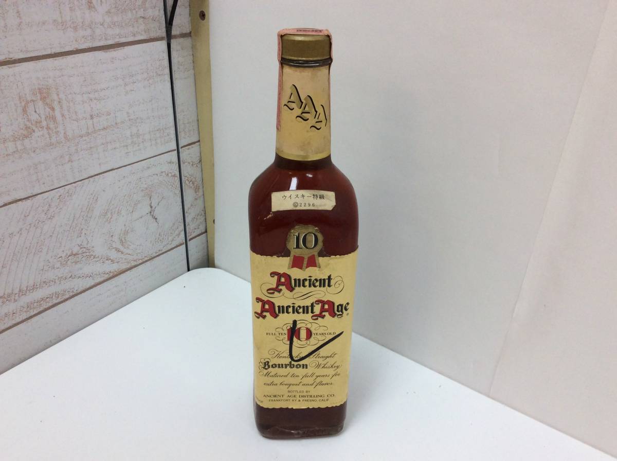 【未使用】4975 古酒 未開栓 AAA ANCIENT AGE エンシェント エイジ 10年 BOURBON バーボン WHISKEY ...
