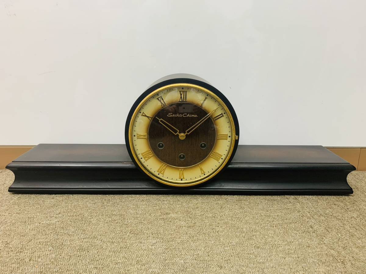 ＠セイコー SEIKO メロディー BZ321B 置時計 アナログ 回転飾り(ベルモチーフ) べっこう柄フレーム 昭和レトロ アンティークの ...