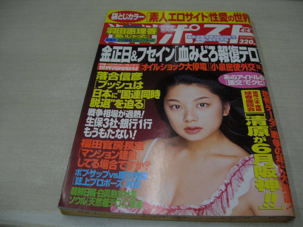 【傷や汚れあり】週刊ポスト NO.13 2003年4月4日号 小池栄子 表紙 羽田惠理香 NHK外国語美女(三津谷葉子 加藤夏希 金田美香 長澤奈央 etc) 小沢菜穂の落札情報詳細 ...