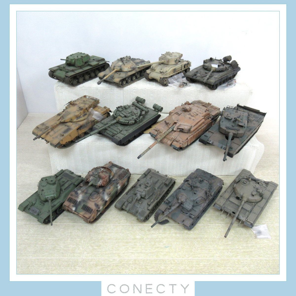 【傷や汚れあり】組立済 ソビエト軍 ロシア軍 陸上自衛隊 T-34/85/T-72M1/KV-1重戦車/T-34/76/M51スーパー ...