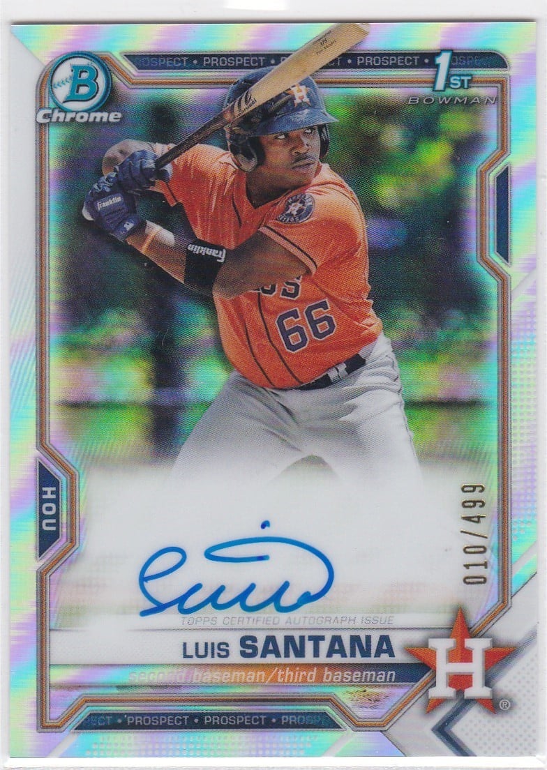 【やや傷や汚れあり】Bowman Chrome Luis Santana Auto 直筆サインカードの落札情報詳細 - ヤフオク落札価格検索 オークフリー