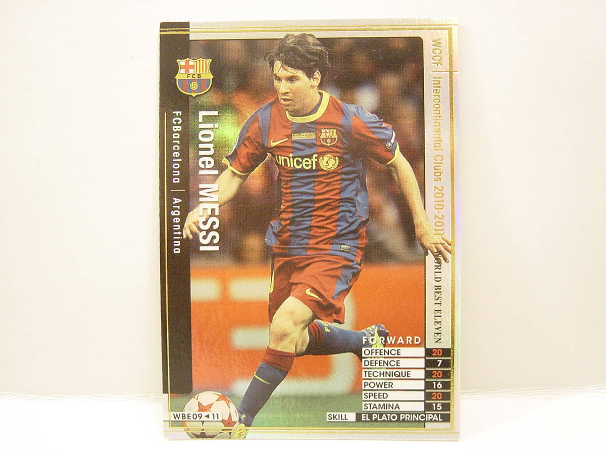 【目立った傷や汚れなし】 WCCF 2010-2011 WBE リオネル・メッシ Lionel Messi No.10 FC Barcelona Spain 10-11 World Best ...