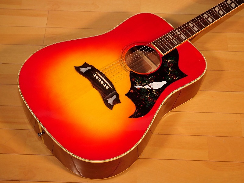 【やや傷や汚れあり】1円スタート 1975年 タカミネ製 ギブソンDOVEモデル【elite（エリート） HM-30】ハードケース アコースティックギター Takamine GIBSONの落札 ...