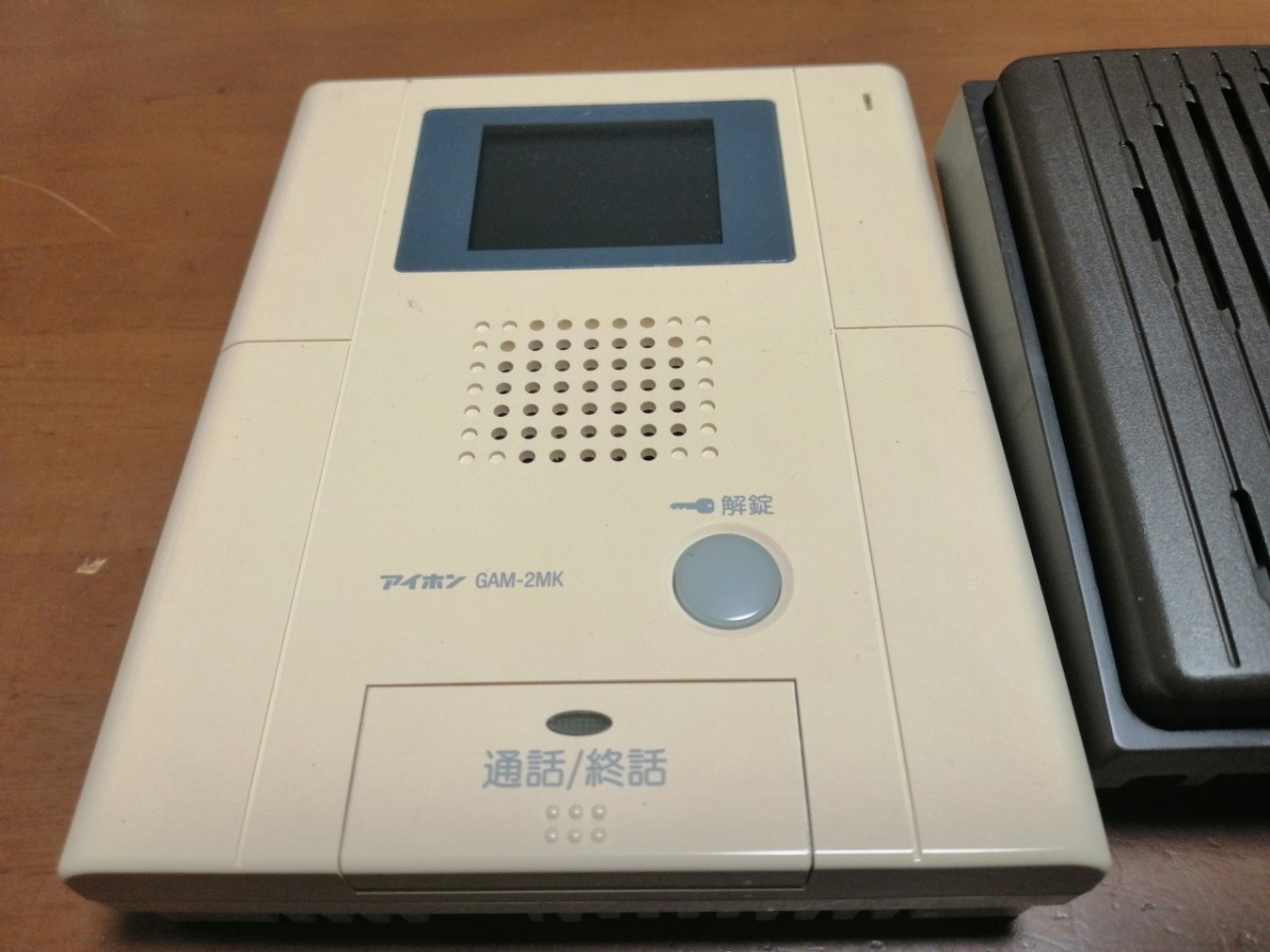 【傷や汚れあり】アイホン マンションインターホンGAM-2MKとVHX-DVのセット 動作品カラーテレビドアホン【解錠ボタン付き】少し難あり ...