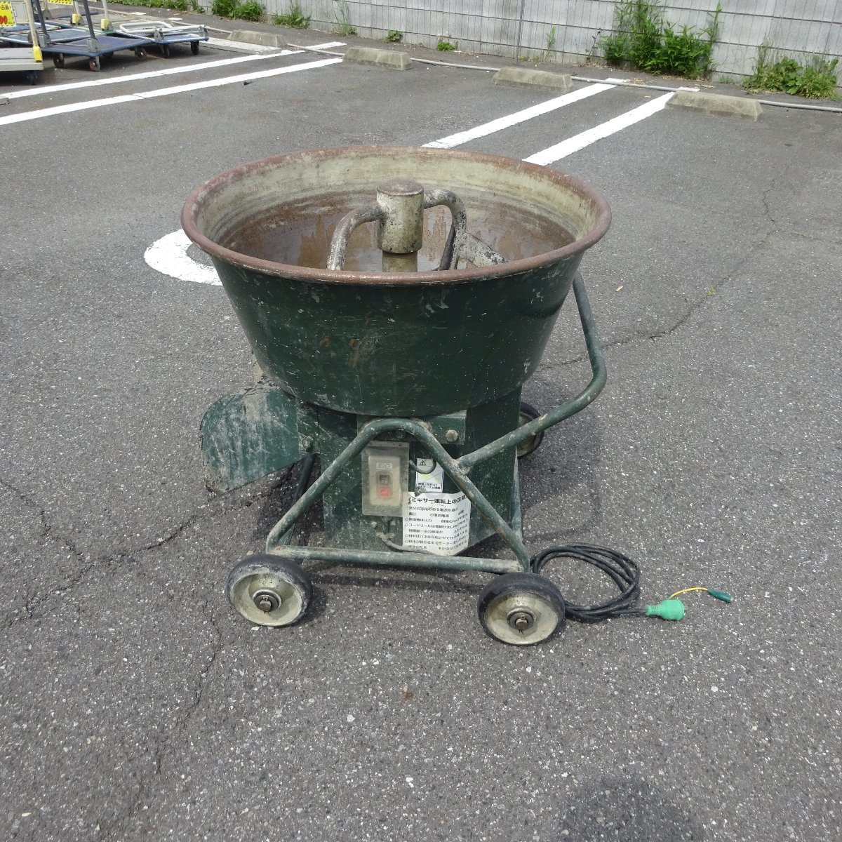 【やや傷や汚れあり】【中古品／店頭受取り限定】mazelar/マゼラー ミニミキサー PM-15N 混合50L用 モルタルミキサーの落札情報詳細 - ヤフオク落札価格検索 オークフリー