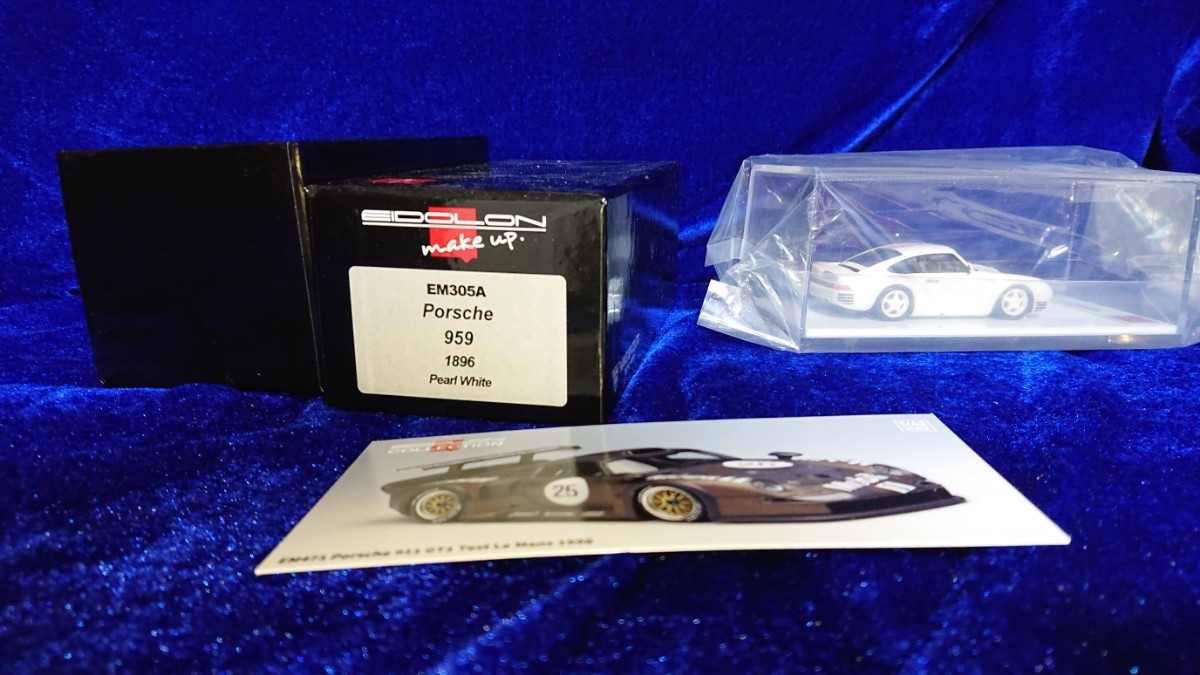 【未使用に近い】1/1MAKEUP EIDOLON 1/43 EM305A PORSCHE 959 1986 Pearl White メイク ...