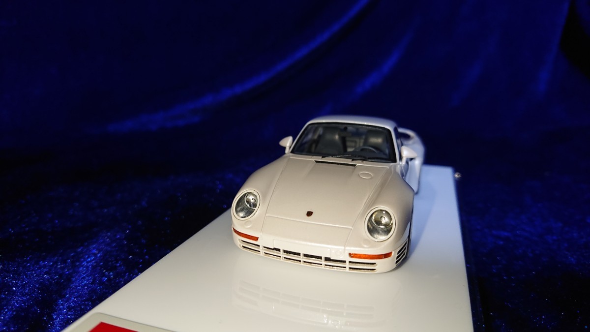 【未使用に近い】1/1MAKEUP EIDOLON 1/43 EM305A PORSCHE 959 1986 Pearl White メイク ...