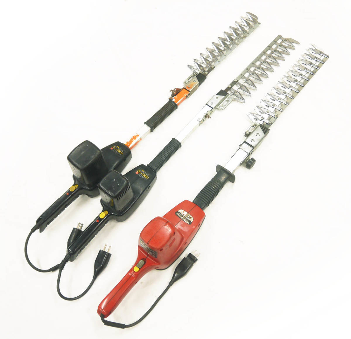 【やや傷や汚れあり】H376 日本製 ARS アルス ハイパワー 電動バリカン DKP-0336 高枝電動バリカン DK-0330 DK-0330N 3台セット 生垣 造園 植木バリカン ...