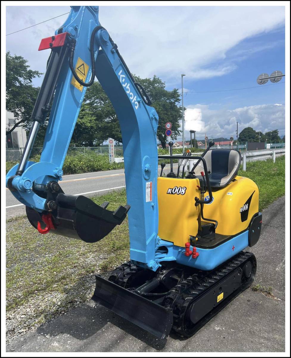 【やや傷や汚れあり】Kubota クボタ K-008 ・ブレーカー配管有 ・可変脚仕様 ・ 591 時間・新品キャタ・ユンボ 油圧ショベル ・栃木県 (発送手配可能です)の落札情報詳細 ...