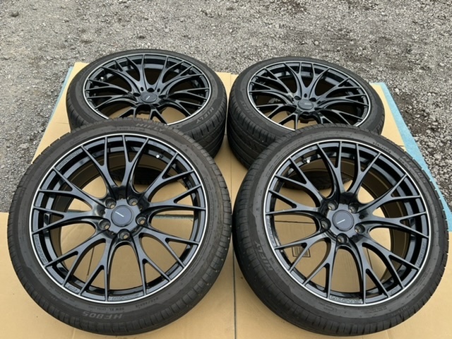 【傷や汚れあり】ホイール付タイヤ4本セット 純正 2022年 WedsSport SA.20R BBS タイプ 日本製、ほぼ新品ホイール 19×9.5J+38 19×8.5J+38 ...
