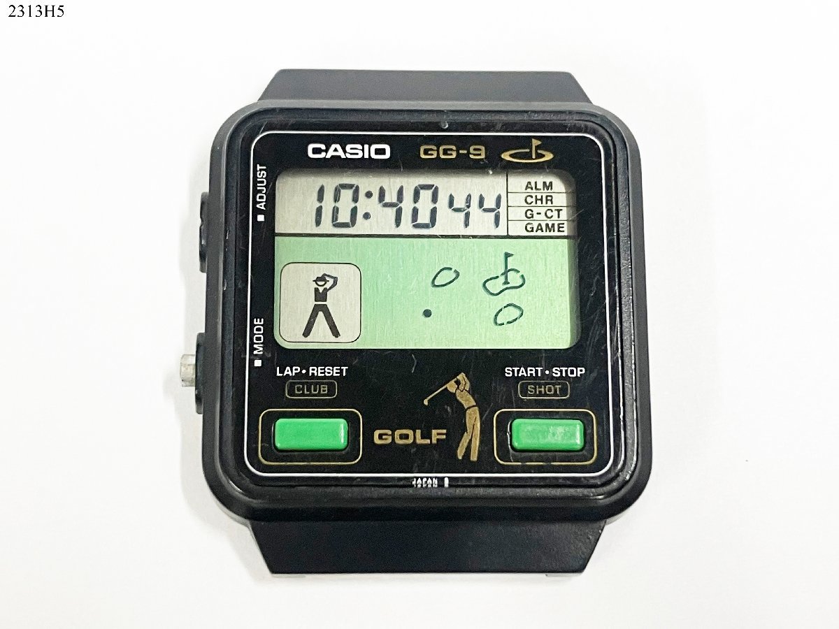 【傷や汚れあり】★希少★稼働品 CASIO カシオ GOLF ゴルフ GG-9 ゲーム機能付 ゲームウォッチ クォーツ デジタル メンズ 腕 ...