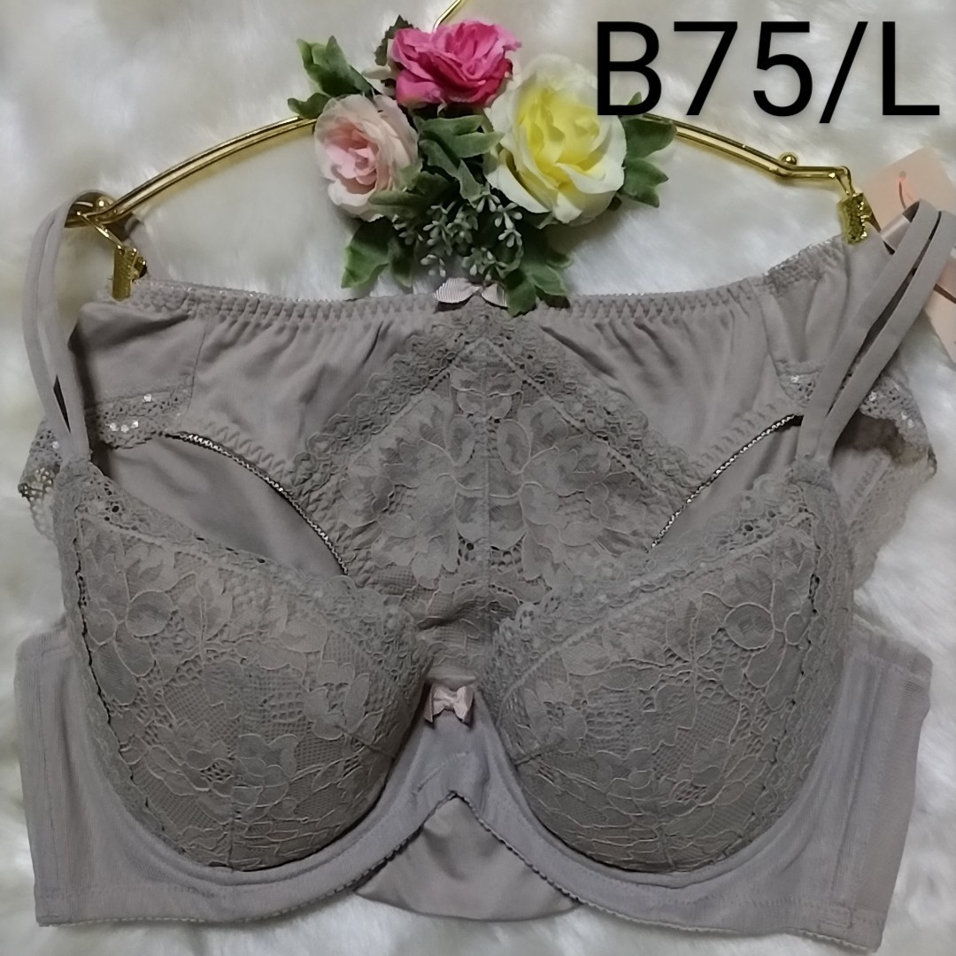 【未使用】B75・L トリンプ アモスタイル ブルーナチュラルスリムブラ シグネチャー フローラ ブラ＆ショーツ ベージュ 定価5.640円の落札情報詳細 - ヤフオク落札価格検索 オークフリー